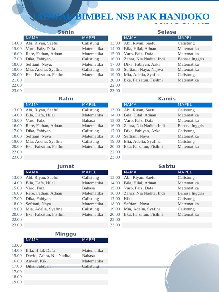 Absen NSB Terbaru | PDF