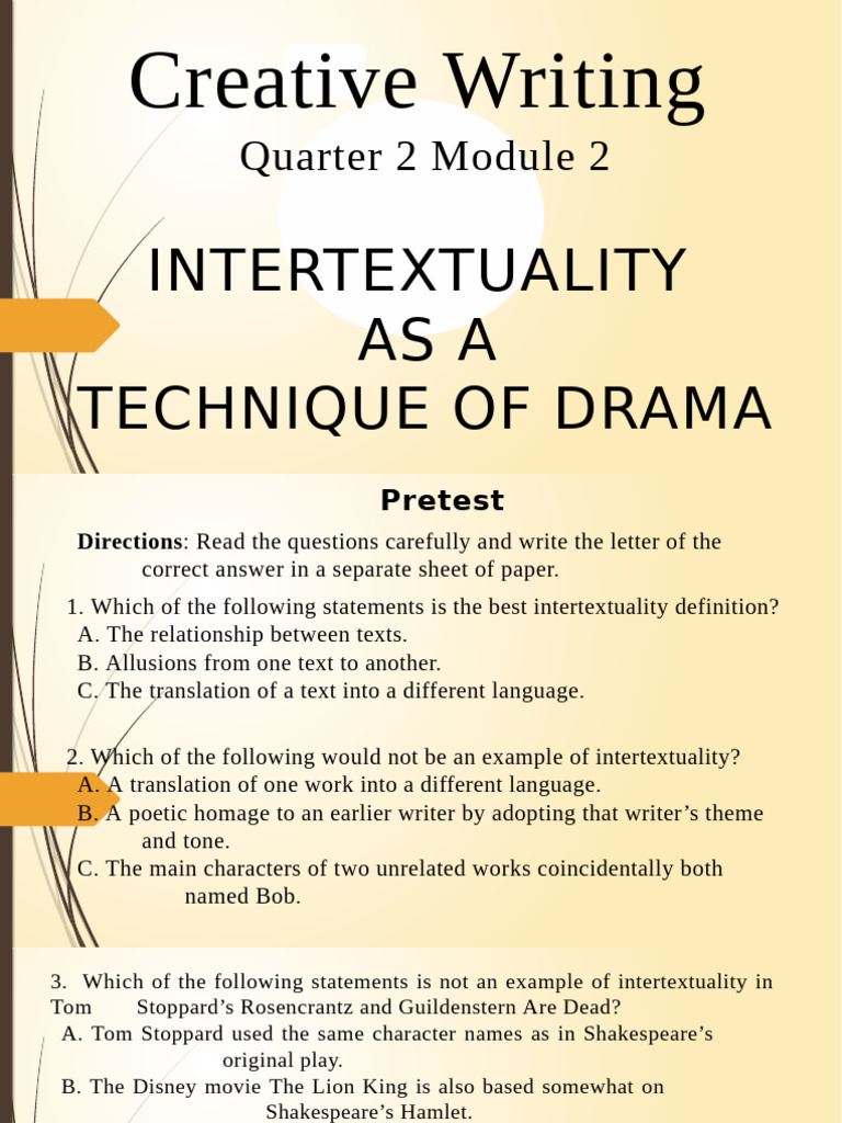 Lesson in Intertextuality | PDF | Poetry | Classics