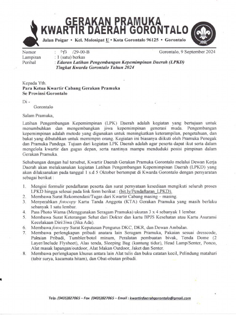 Edaran LPKD I 2024 | PDF