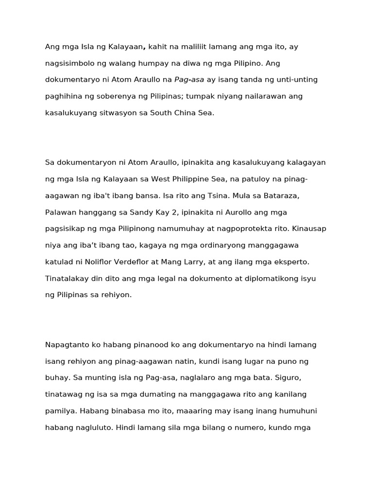 Mga Isla NG Kalayaan | PDF