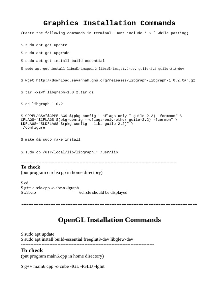 Install libgraph on Ubuntu | PDF