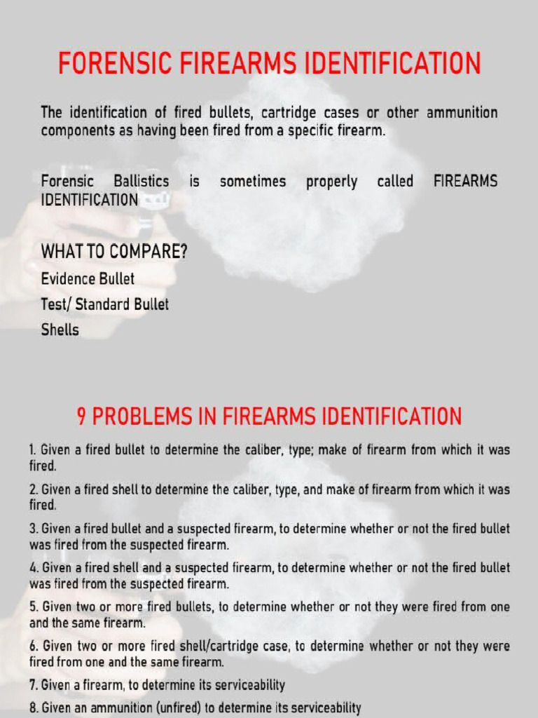 Fs 6 PPT 5 Forensic Ballistics | PDF