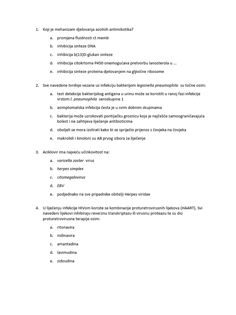 Mikrobiologija 1. Kolokvij | PDF