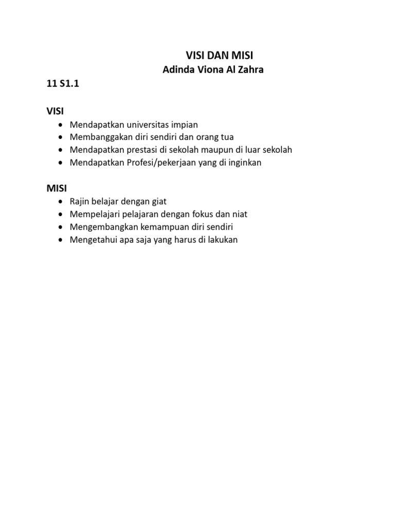 Visi Misi | PDF