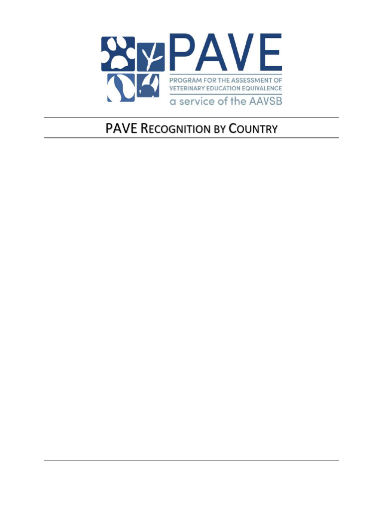 PAVE+Recognition+by+Country | PDF