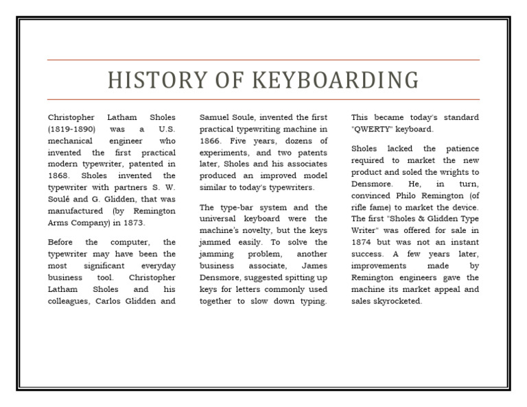 Evolution of the Typewriter | PDF | Young Adult