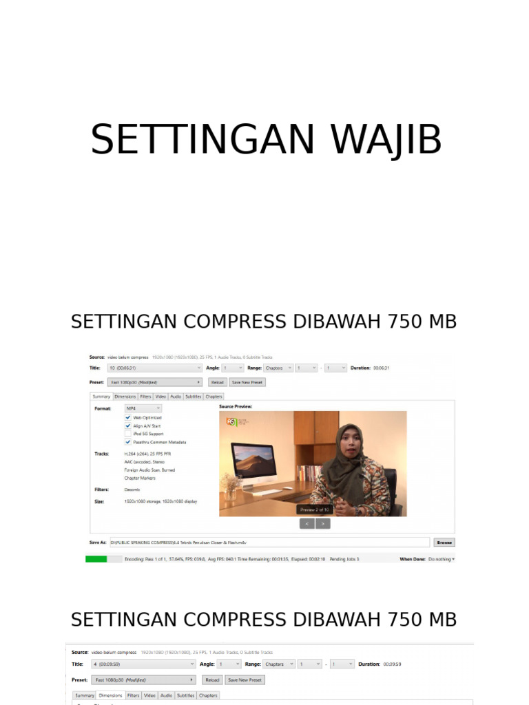 Settingan Compress | PDF