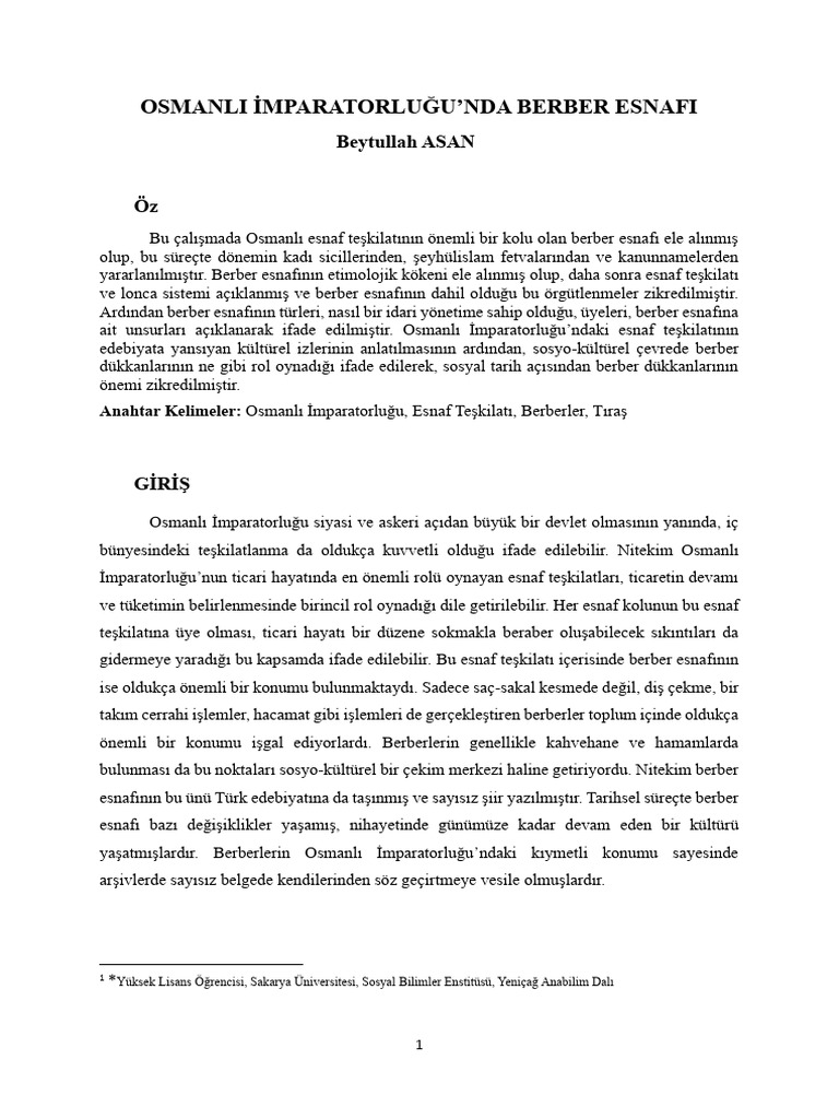 Berber Esnafı | PDF