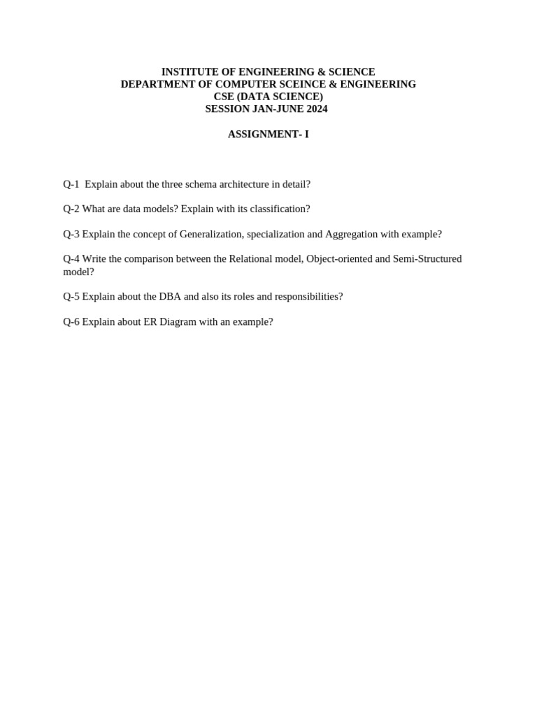 Assignment-1 DBMS | PDF | Relational Model | Information Technology ... Assignment-1 DBMS | PDF | Relational Model | Information Technology ...