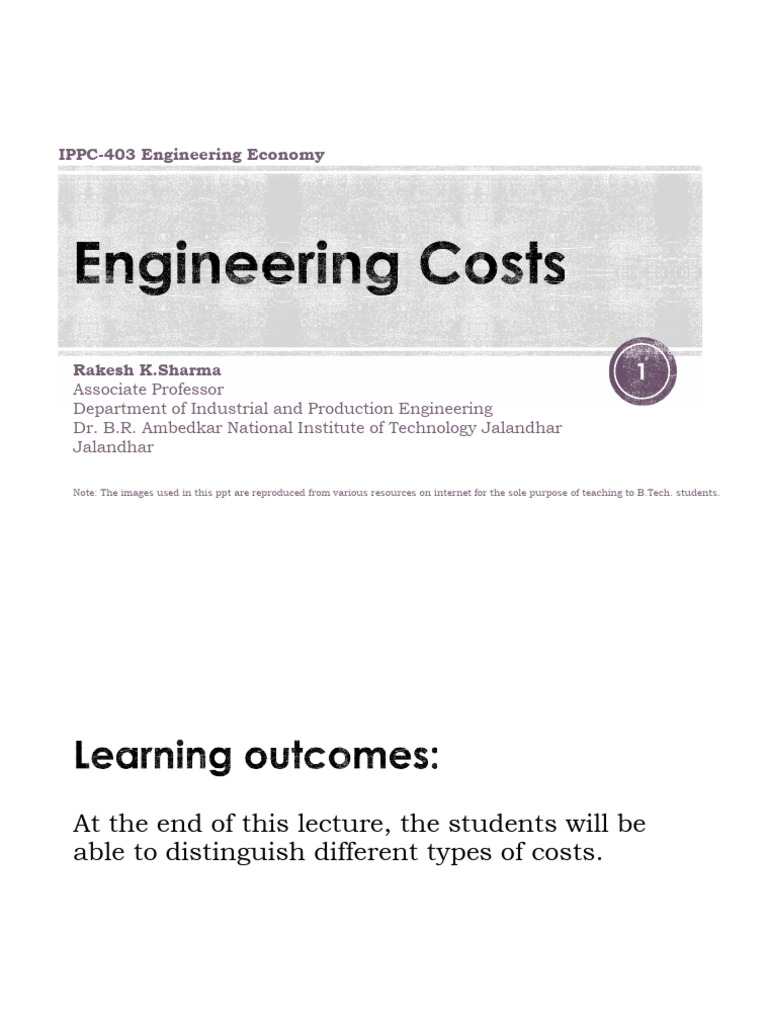A-1 Engineering Costs | PDF | Expense | Opportunity Cost