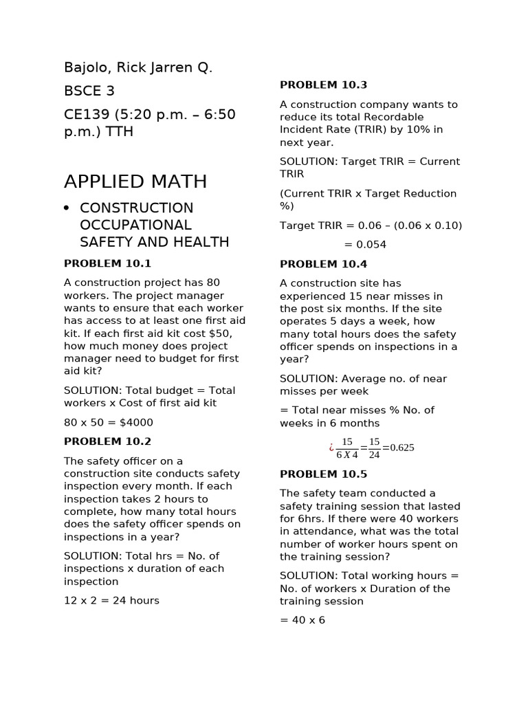 Problem 10 12 Pdf Human Resource Management Speed