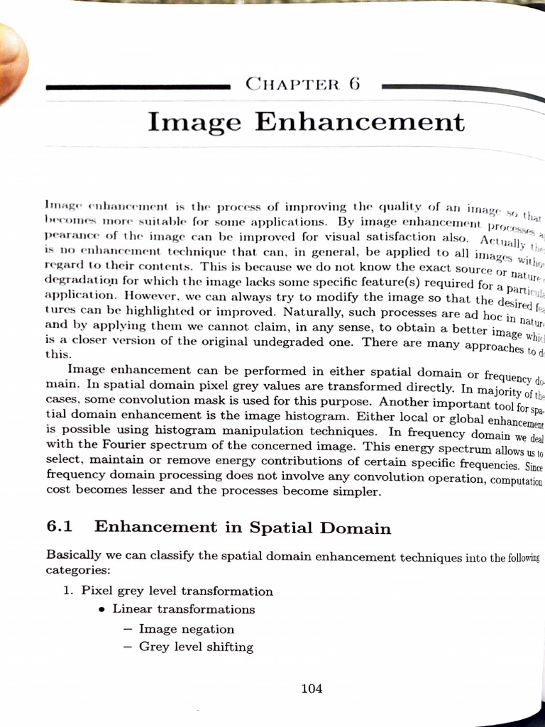 Chapter 1 Image Enhancement Spatial And Freq Domain Pdf Filter Signal Processing