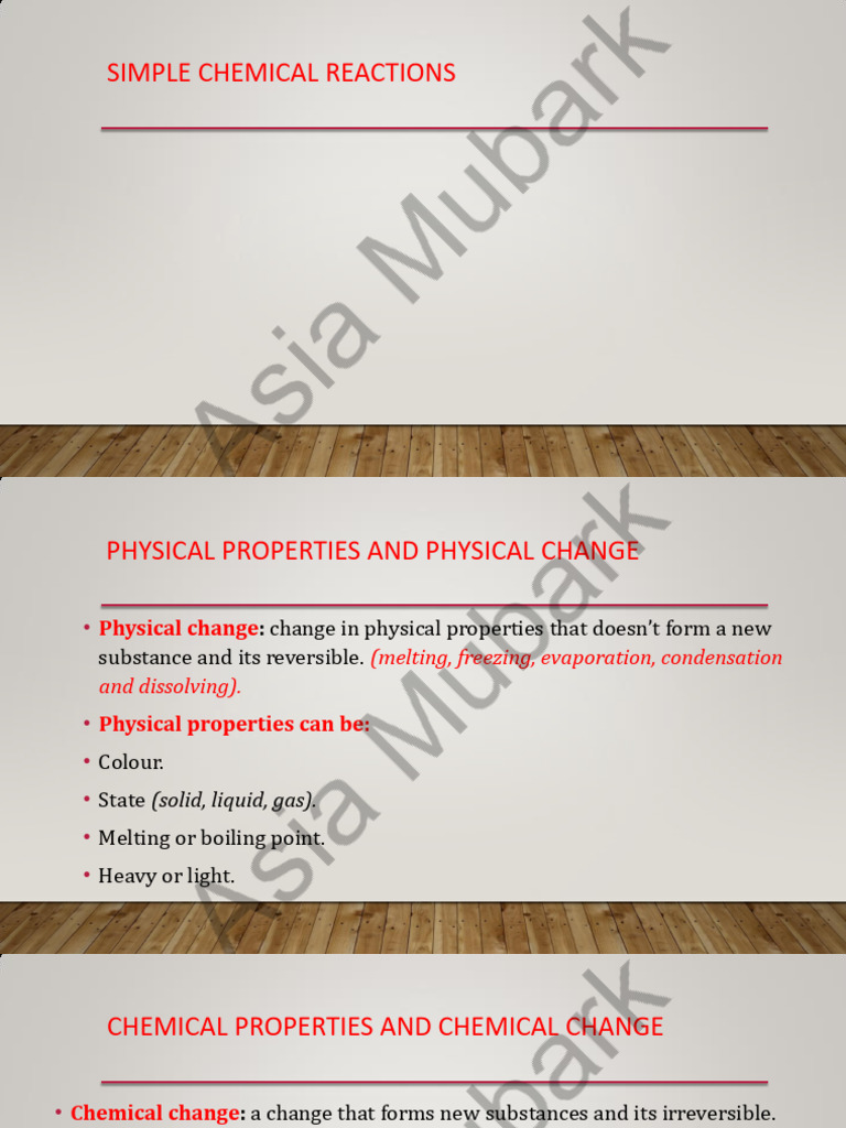 Simple Chemical Reactions - Watermark | PDF | Art