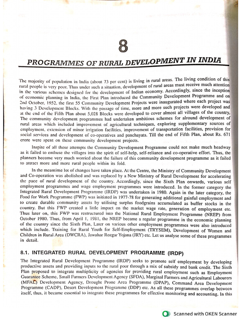 Rural Development Programs | PDF