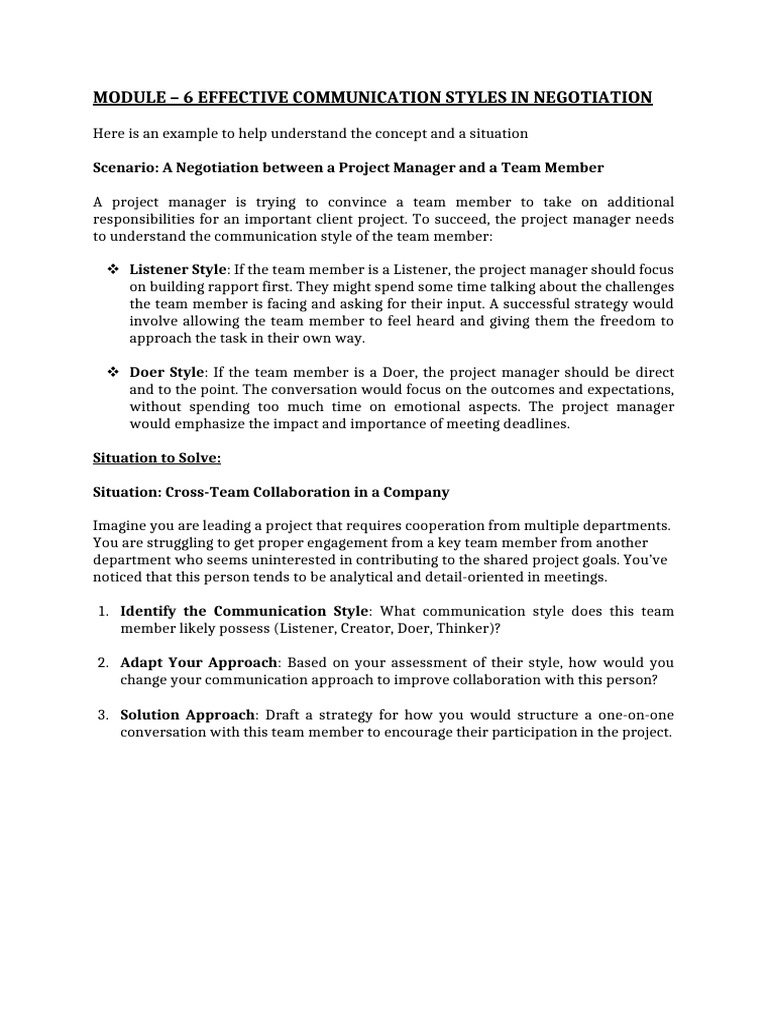 Examples & Scenarios | PDF | Mergers And Acquisitions | Negotiation