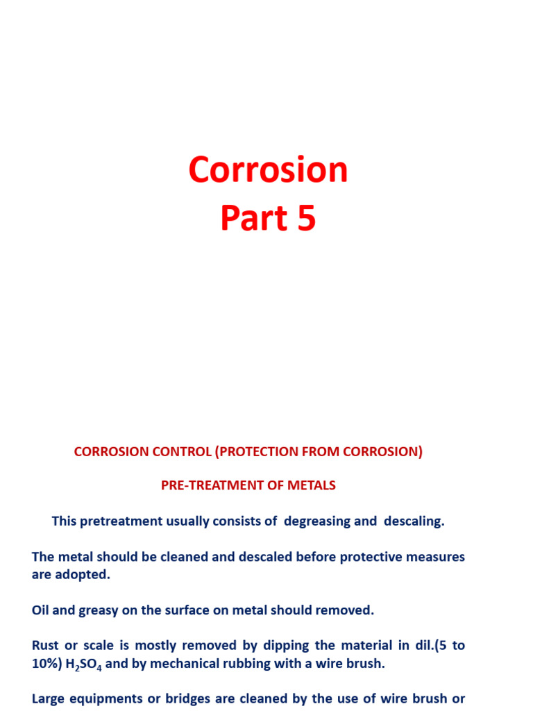 Corrosion Control Methods for Metals | PDF | Corrosion | Metals