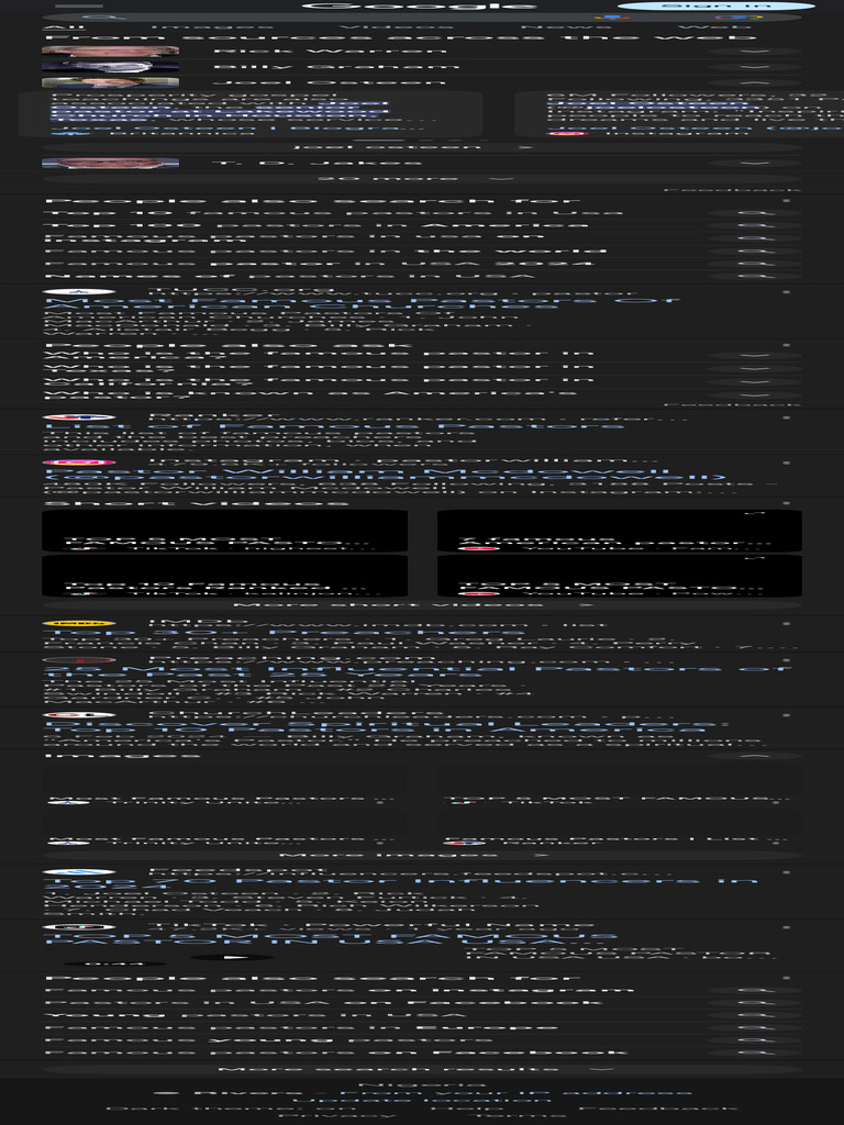 Famous Pastors in Usa - Google Search | PDF