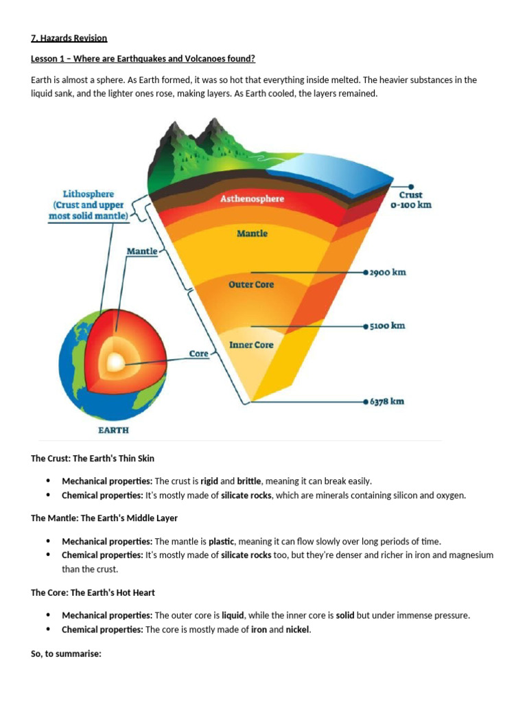 Earth Layers and Tectonic Plate Movement | PDF | Plate Tectonics | Earth