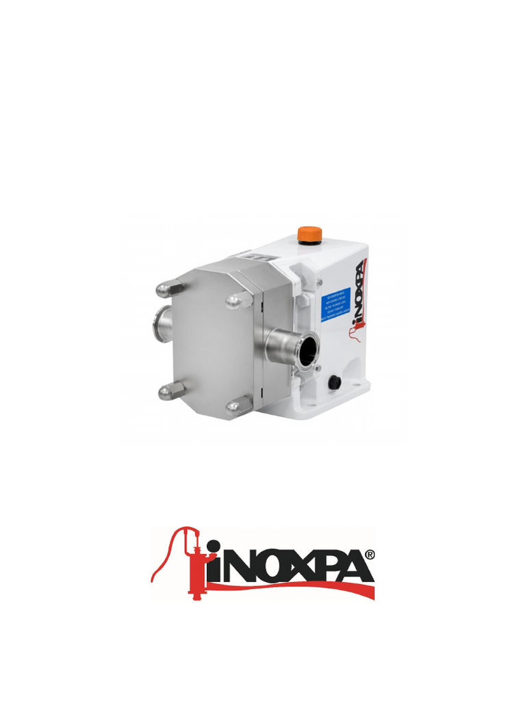Inoxpa SLR - Lobe Pumps - 01.500.30.03en | PDF | Pump | Valve