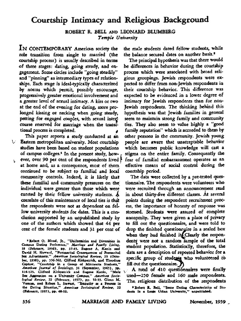 Courtship Intimacy and Religious Background | PDF | Courtship ...