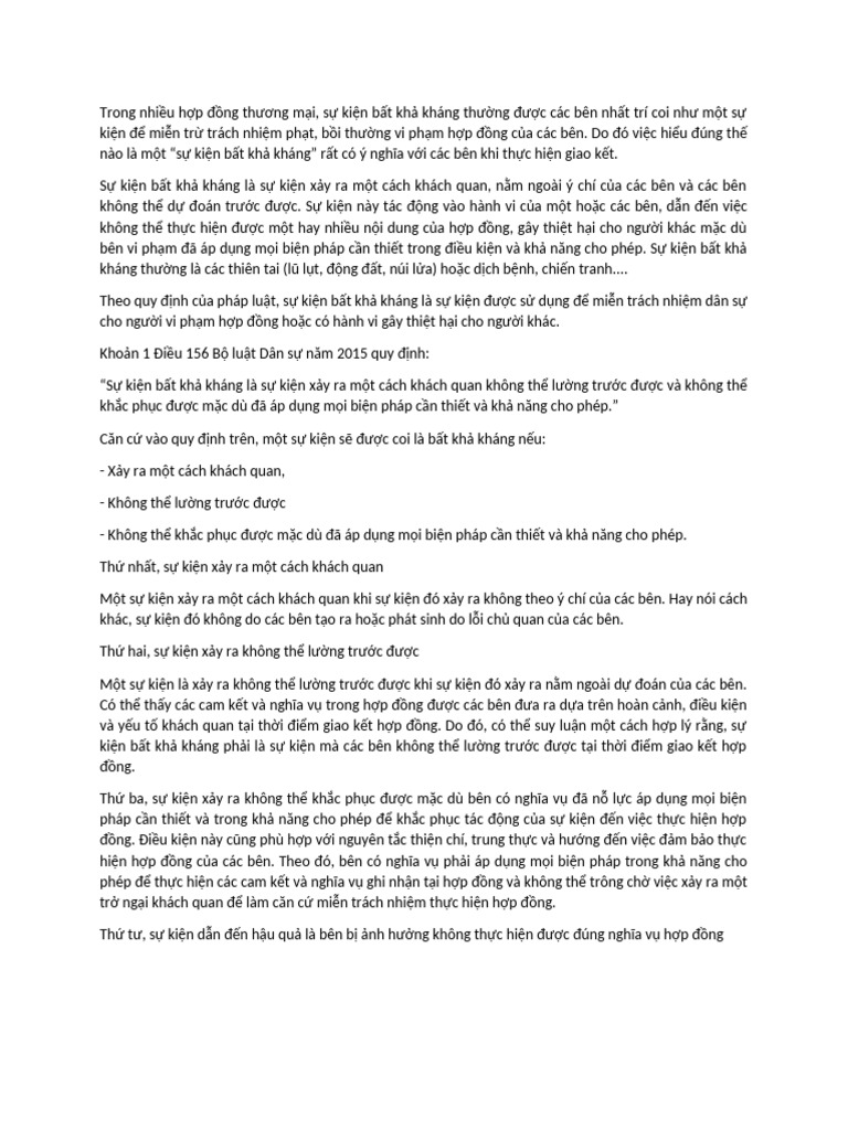 Sự kiện bất khả kháng | PDF
