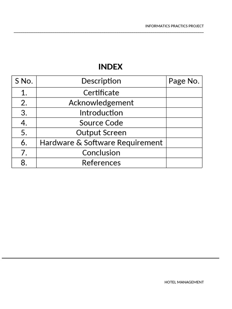 Hotel Management | PDF | Computer Science | Computer Engineering