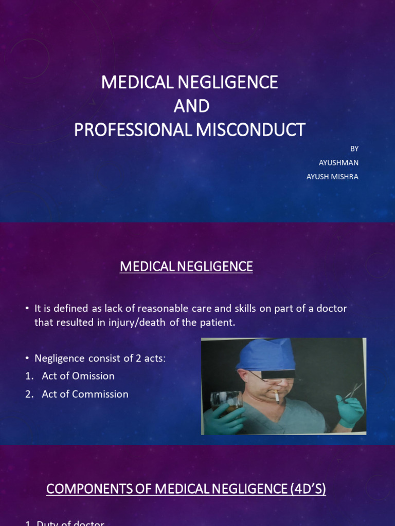 Medical Negligence and Professional Misconduct | PDF