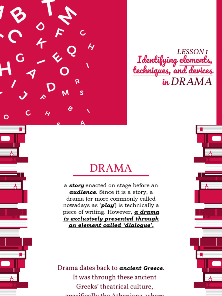 Drama: Identifying Elements, Techniques, and Devices in | PDF ...