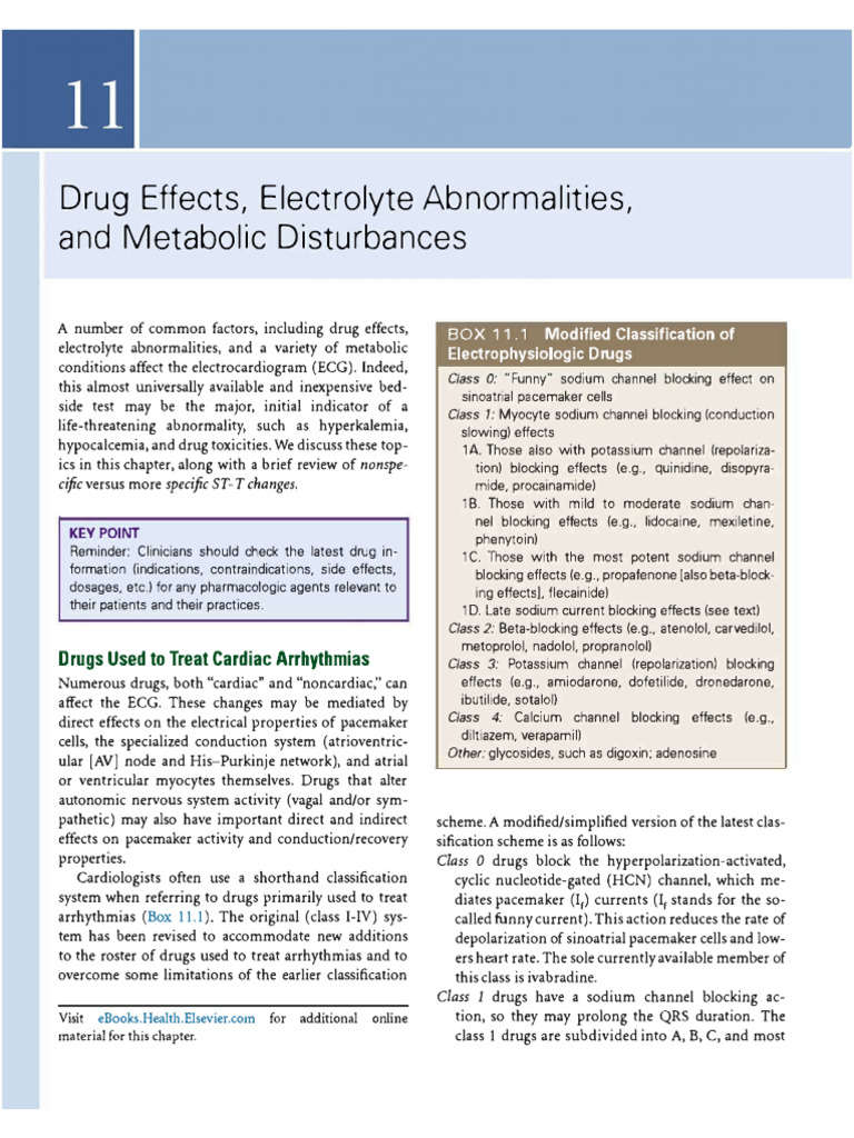 Drug Effects, Electrolyte Abnormalities, Metabolic Disturbances - Golberger's Clinical ECG 10th ...