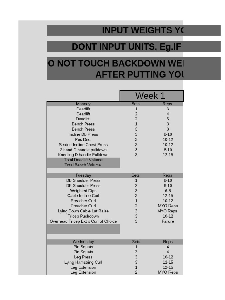 Angus Whitby - Free 5 Week SBD Program | PDF | Strength Training ...