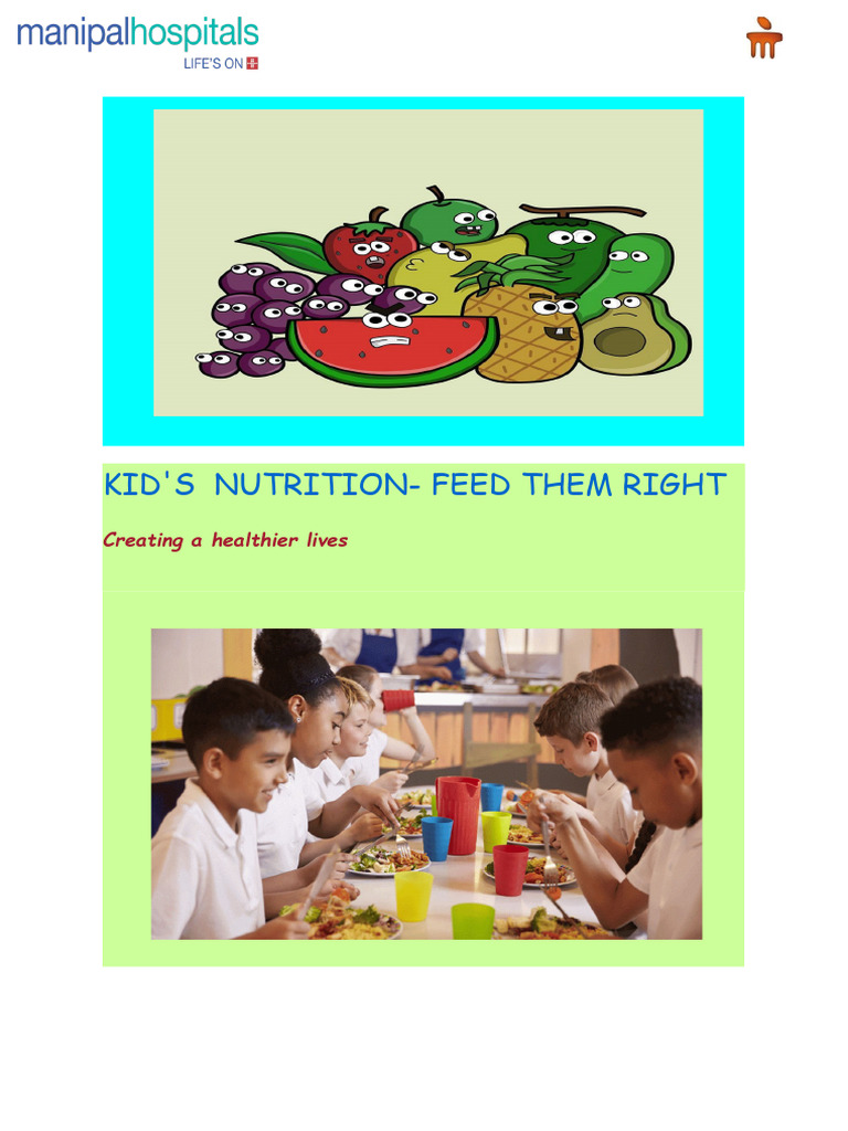Pediatrics Guidelines-Feed Them Right | PDF | Foods | Vegetables