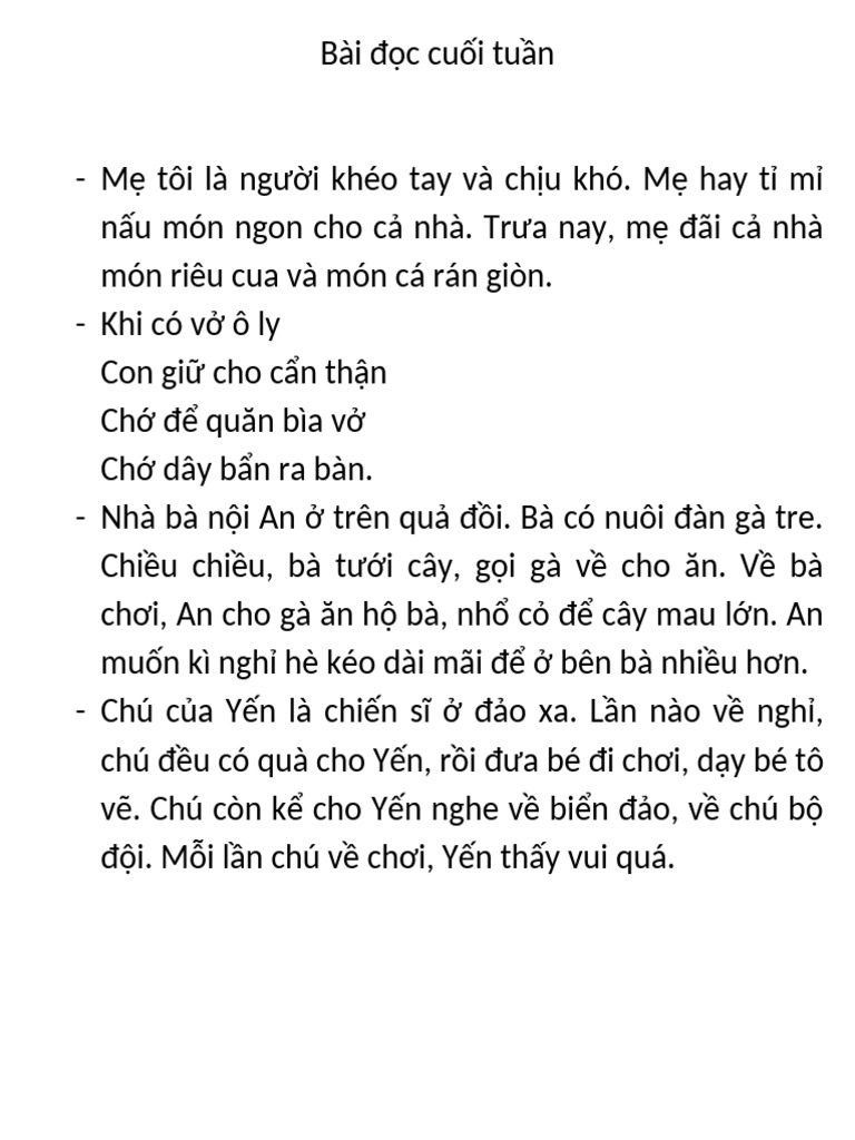 Luyen Doc Tuan 8 | PDF