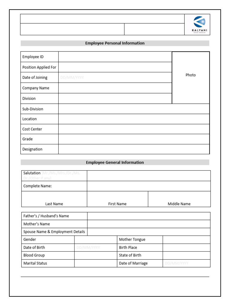 Employee Application Form | PDF | Employment