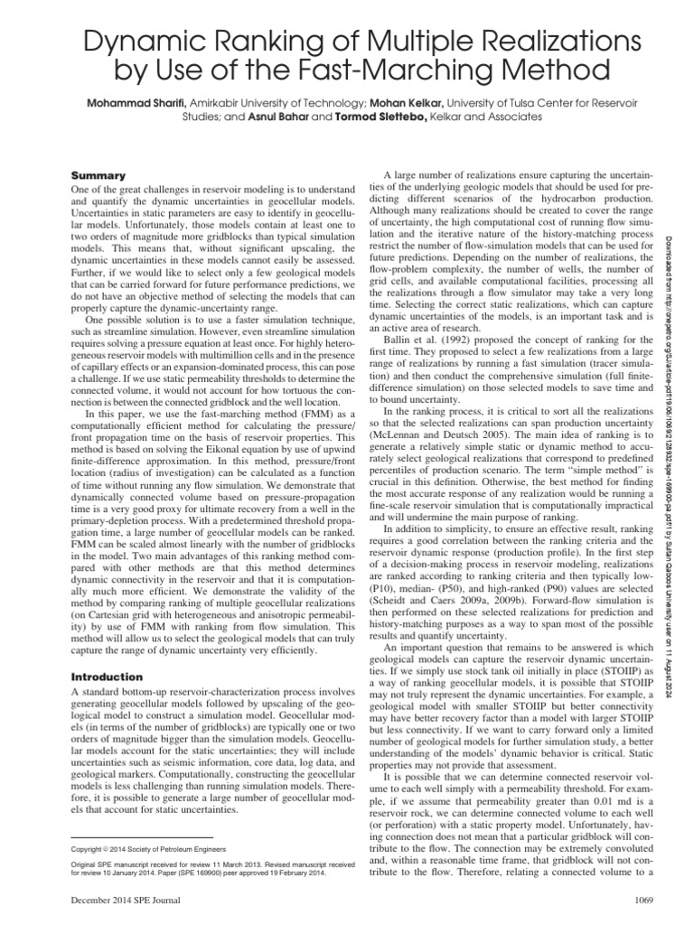Dynamic Ranking of Multiple Realizations | PDF | Fluid Dynamics ...