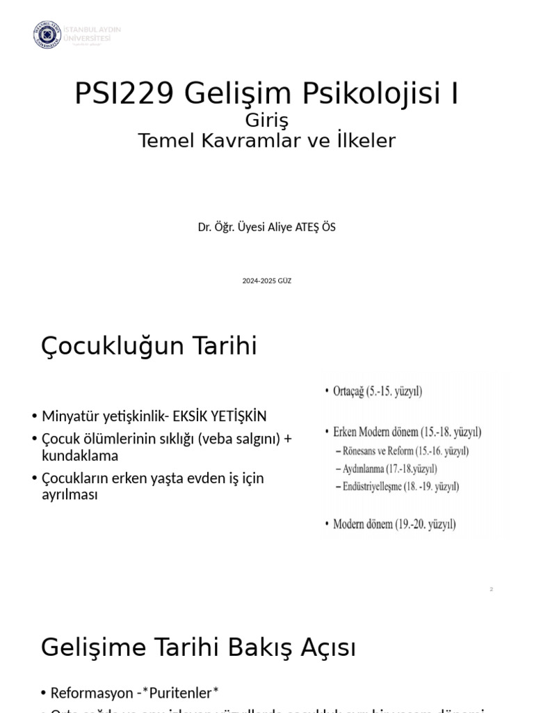 Gelisim Psikolojisi I | PDF