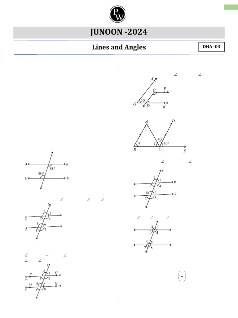 Lines and Angels | PDF | Euclidean Geometry | Elementary Geometry