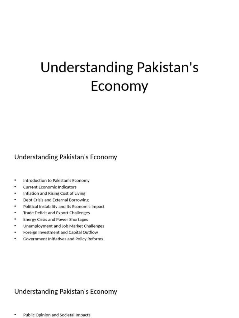Understanding Pakistan's Economy | PDF | Inflation | Government Budget ...