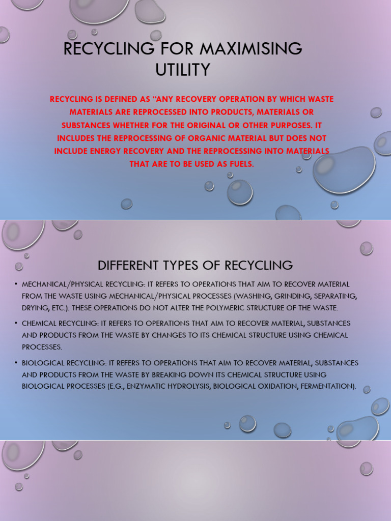 RECYCLING and Clean Natural Energy Sources | PDF | Recycling | Waste