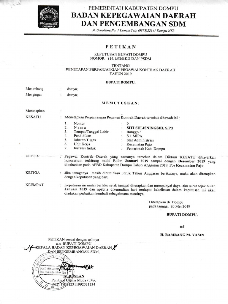 SK Pengangkatan - 20241002 - 0004 | PDF