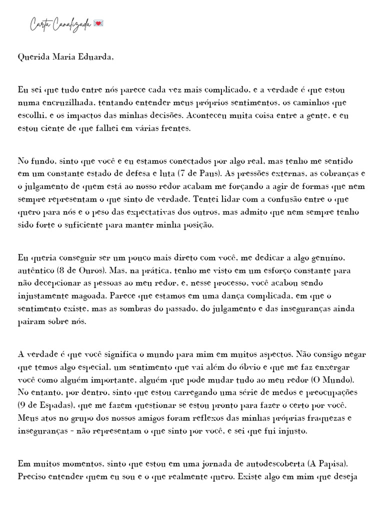 Carta Canalizada.M PDF | PDF | Autoajuda