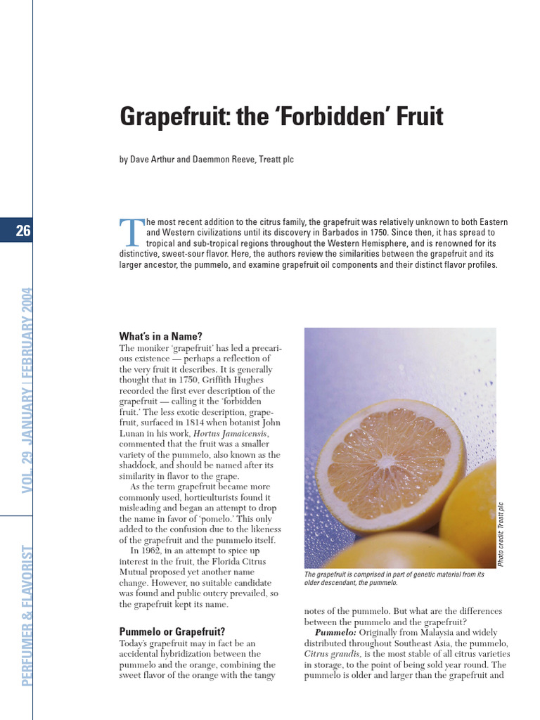 Grapefruit - The Forbidden Fruit | PDF | Grapefruit | Orange (Fruit)