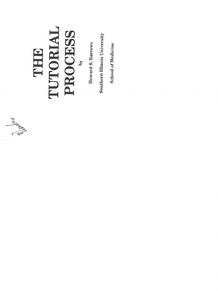 H. Barrows The Tutorial Process | PDF