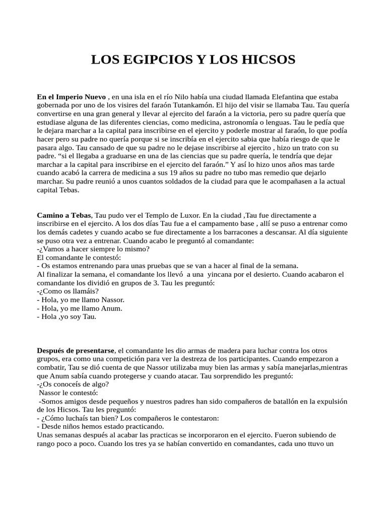 Los Egipcios I Los Hicsos | PDF | Tebas | Antiguo Egipto