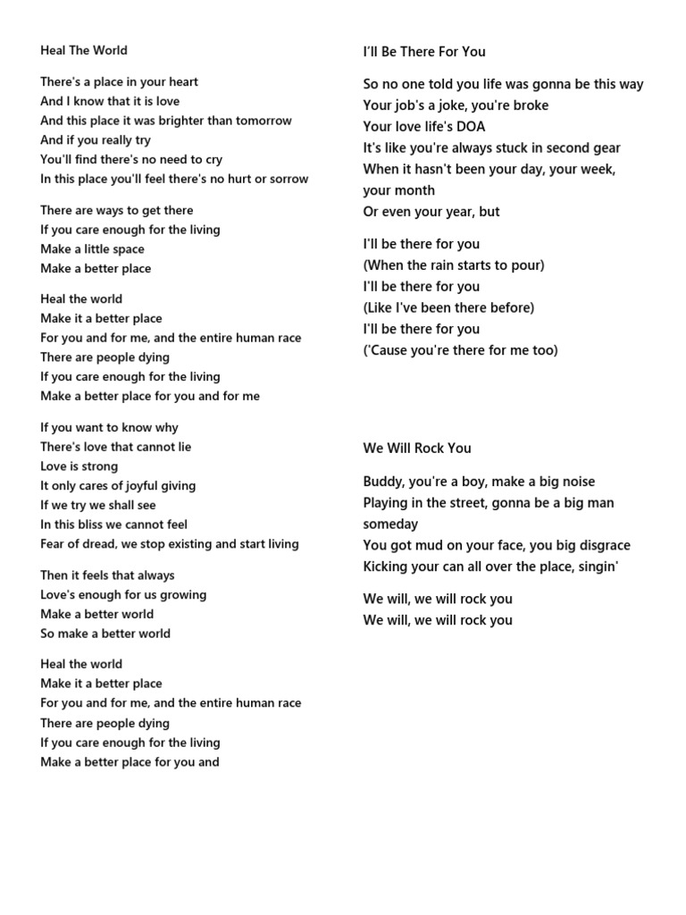 English Songs Lyrics | PDF | Poetry