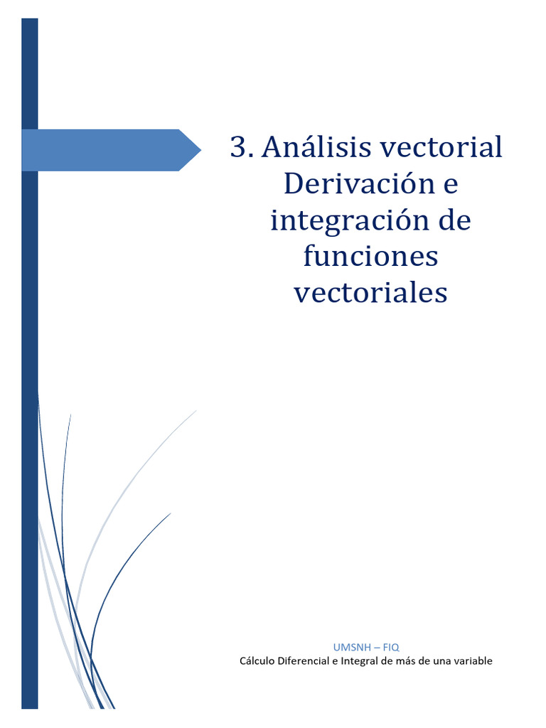 Derivación e Integración Vectorial | PDF | Curva | Integral