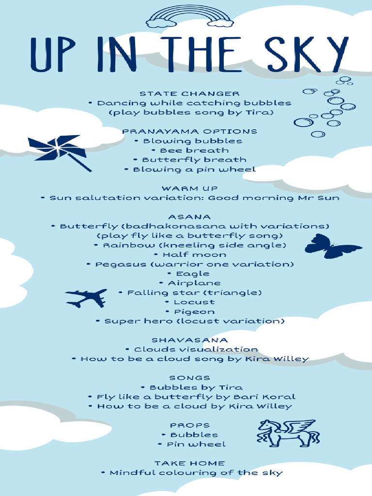 Up in The Sky Yoga Lesson Plan Version 2 | PDF