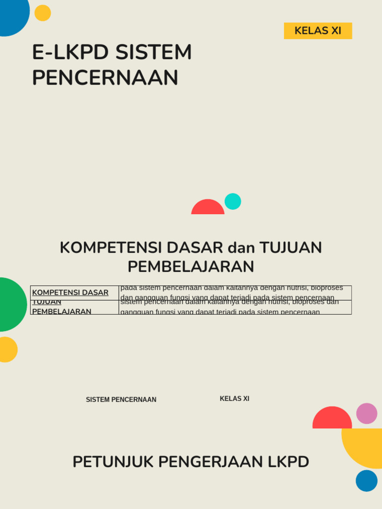 E-Lkpd Sistem Pencernaan | PDF