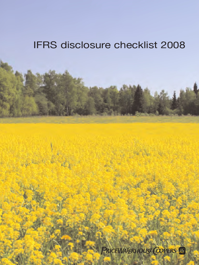 IFRS Disclosure Checklist08 | PDF | International Financial Reporting ...