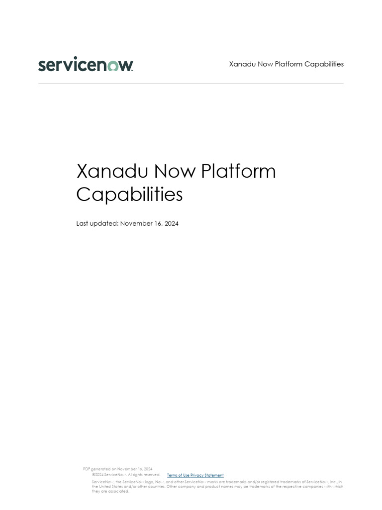 Xanadu Now Platform Capabilities Tests Generation For Flow and Flow ...