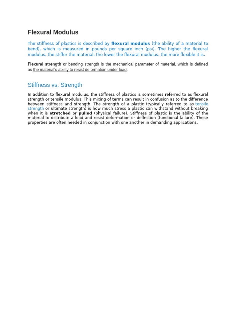 Flexural Modulus | PDF